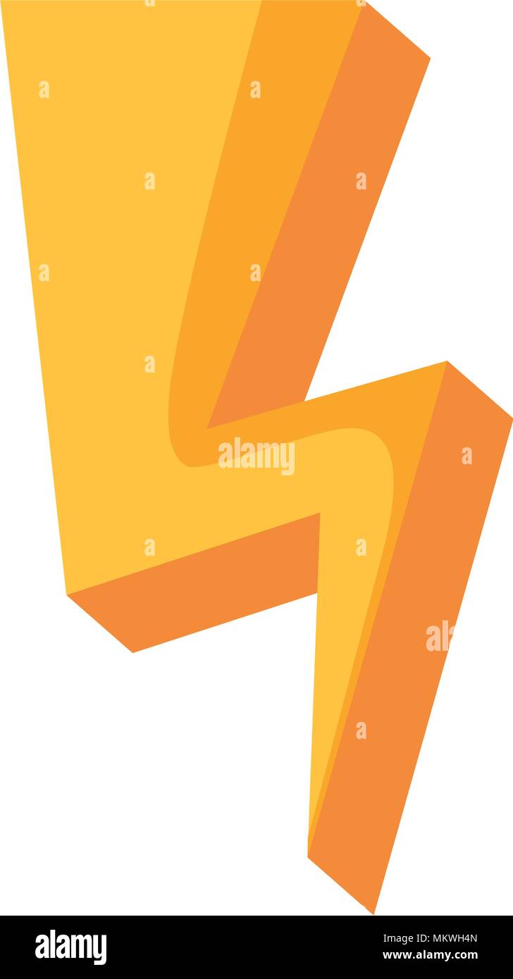 Blitz Symbol auf weißem Hintergrund, Vector Illustration Stock ...