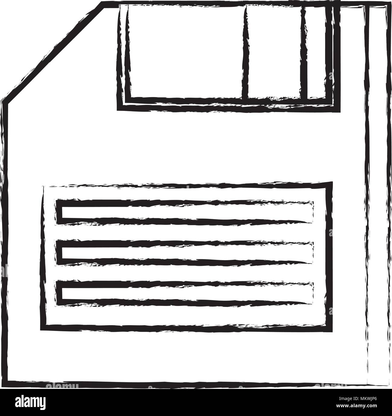 Diskette Symbol auf weißem Hintergrund, Vector Illustration Stock ...