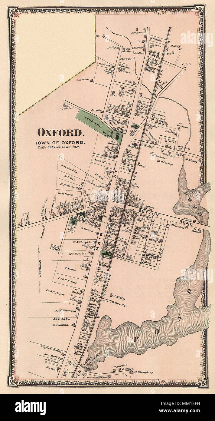 Map of oxford -Fotos und -Bildmaterial in hoher Auflösung – Alamy