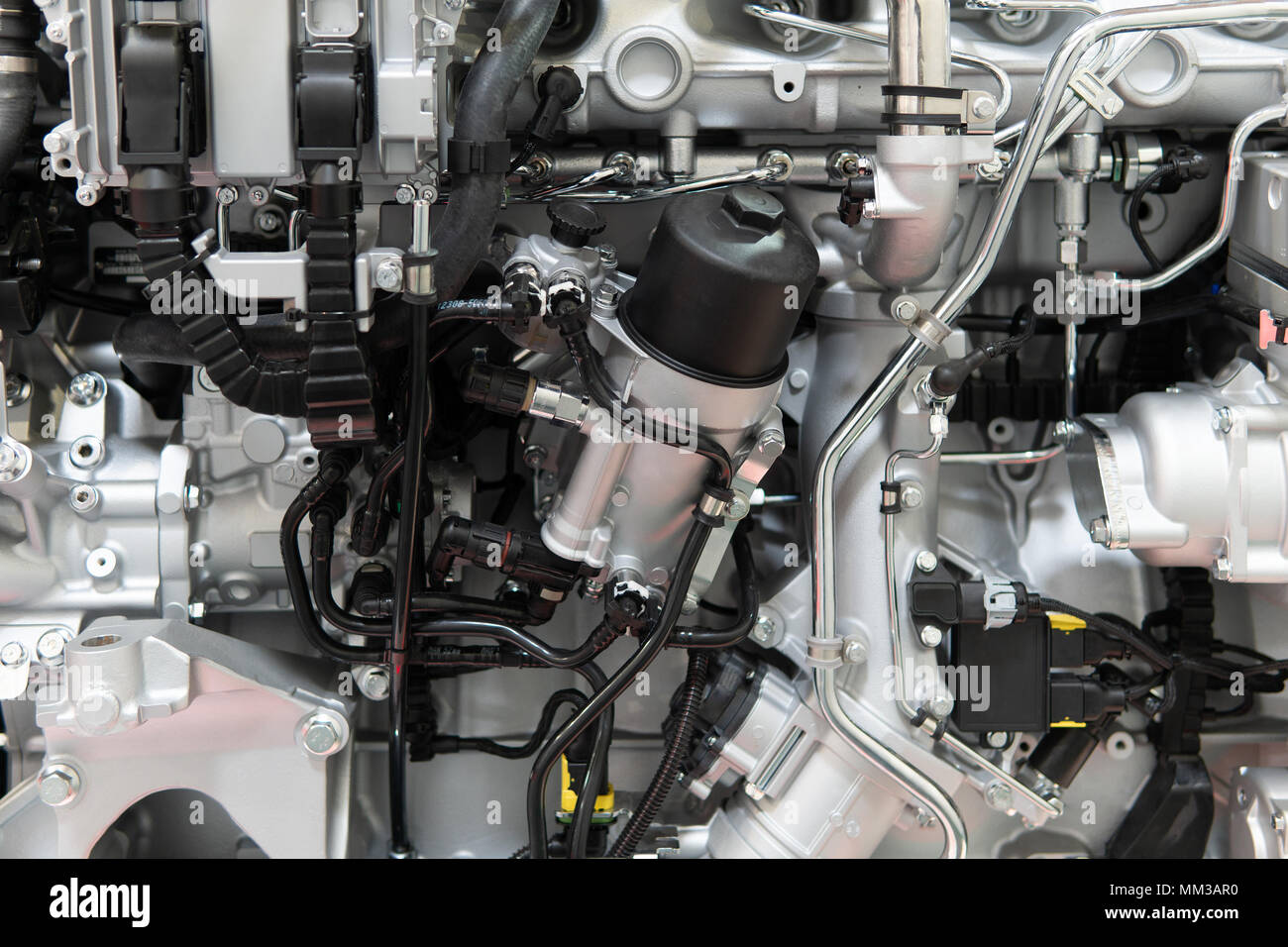 Lkw-Motor Motor Bauteile im Auto Service Inspektion Stockfotografie - Alamy