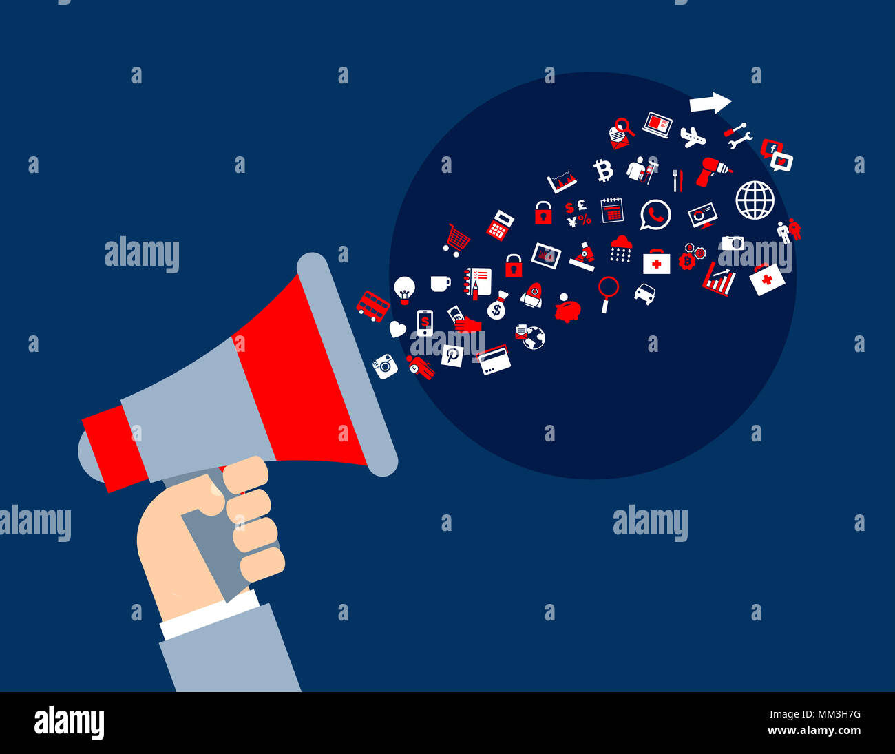 Megaphon symbol -Fotos und -Bildmaterial in hoher Auflösung – Alamy