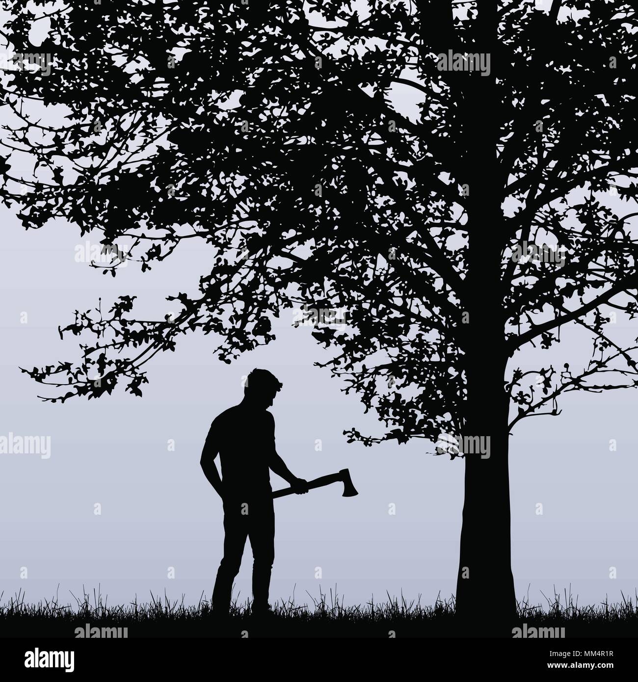 Axt silhouette -Fotos und -Bildmaterial in hoher Auflösung – Alamy