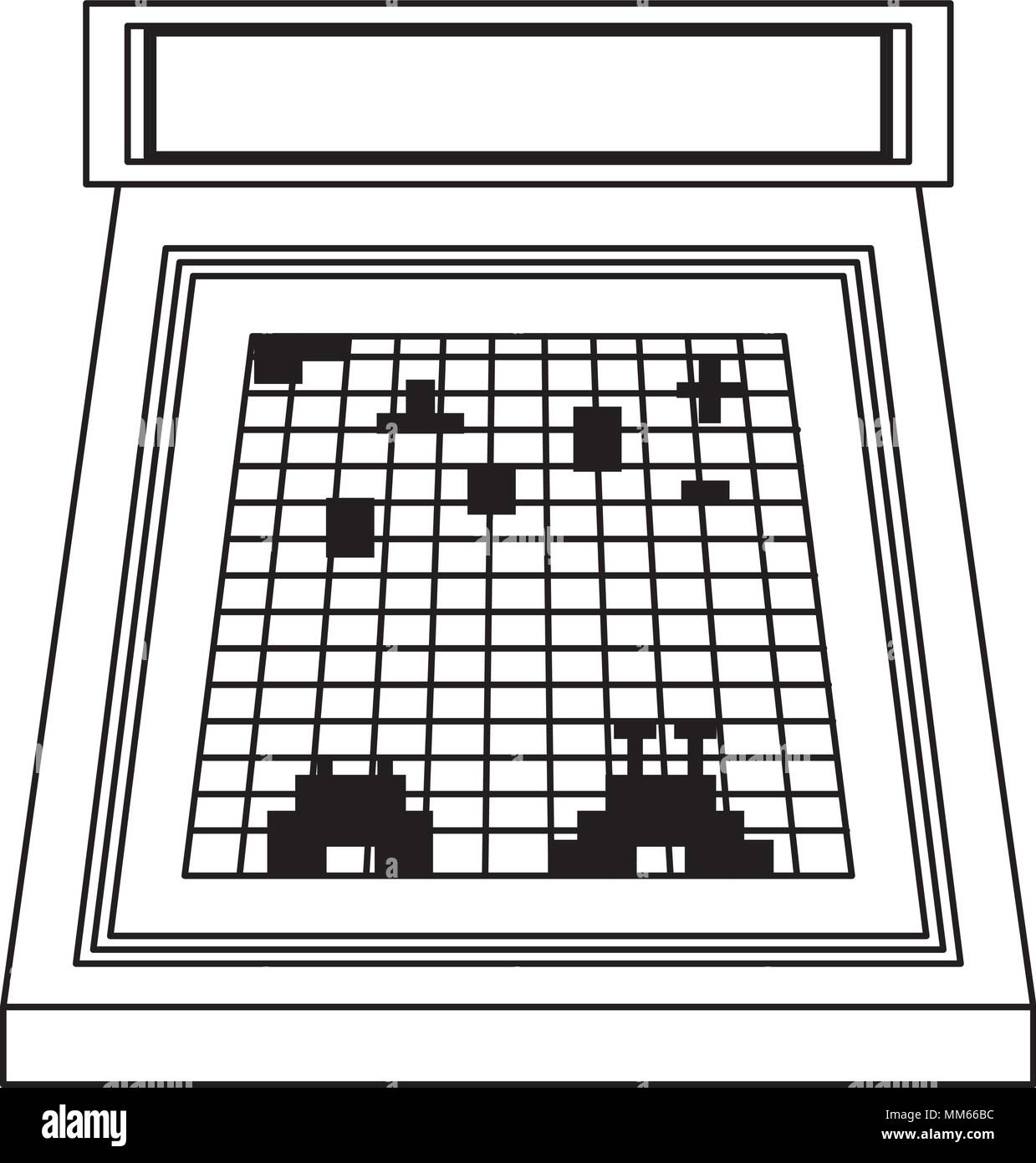 Arcade Machine Symbol auf weißem Hintergrund, Vector Illustration Stock ...