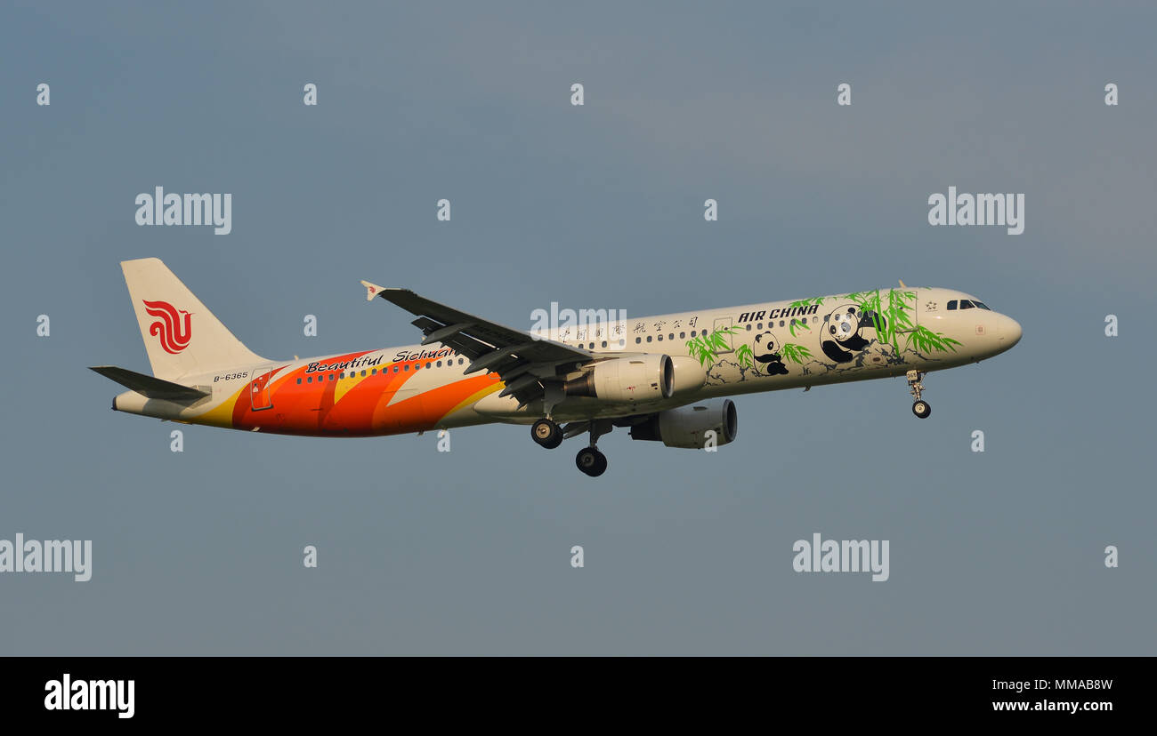 Bangkok, Thailand - 23.April 2018. Ein Airbus A321 Flugzeug der Air ...