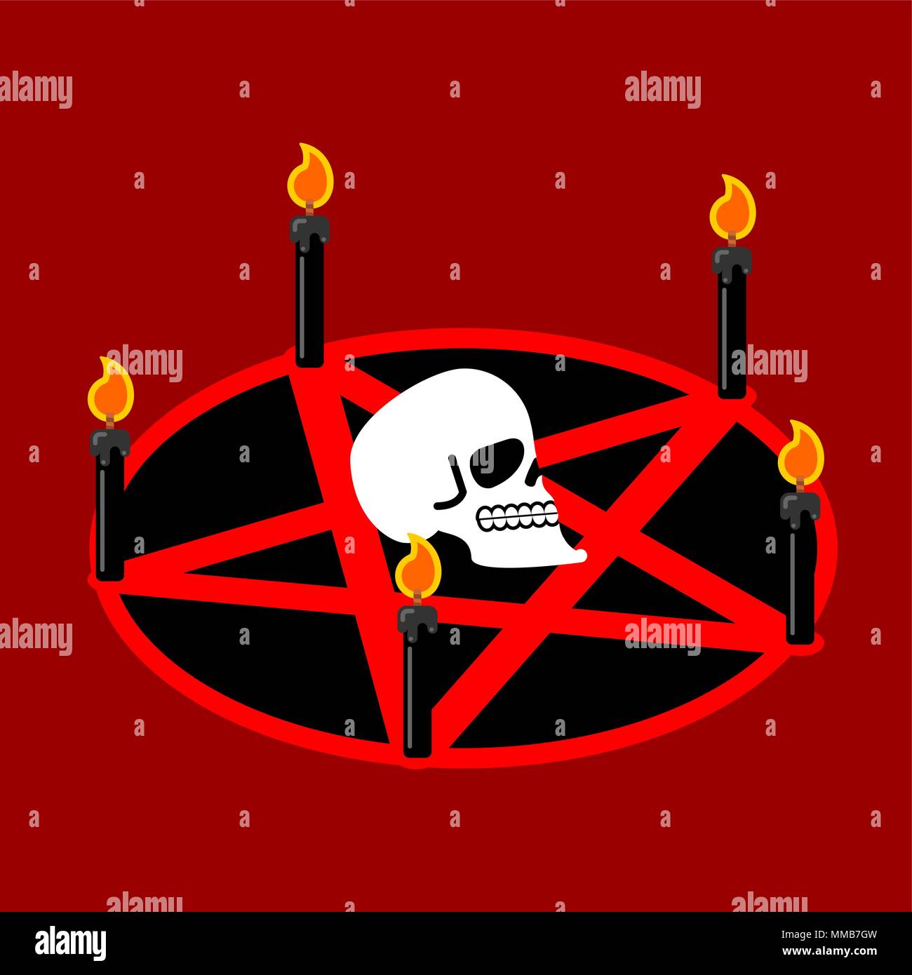 Pentagramm von Teufel. Satan unterzeichnen. Ritual Symbol. Call Daemon ...