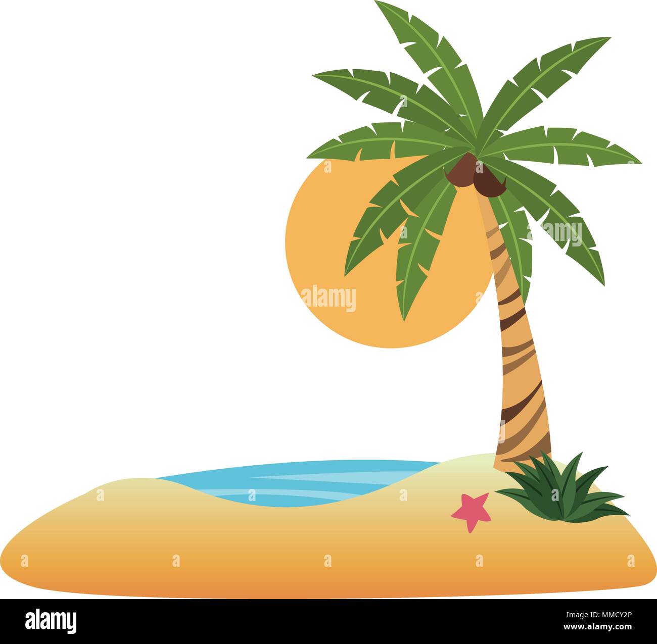Stamm strand Stock-Vektorgrafiken kaufen - Alamy