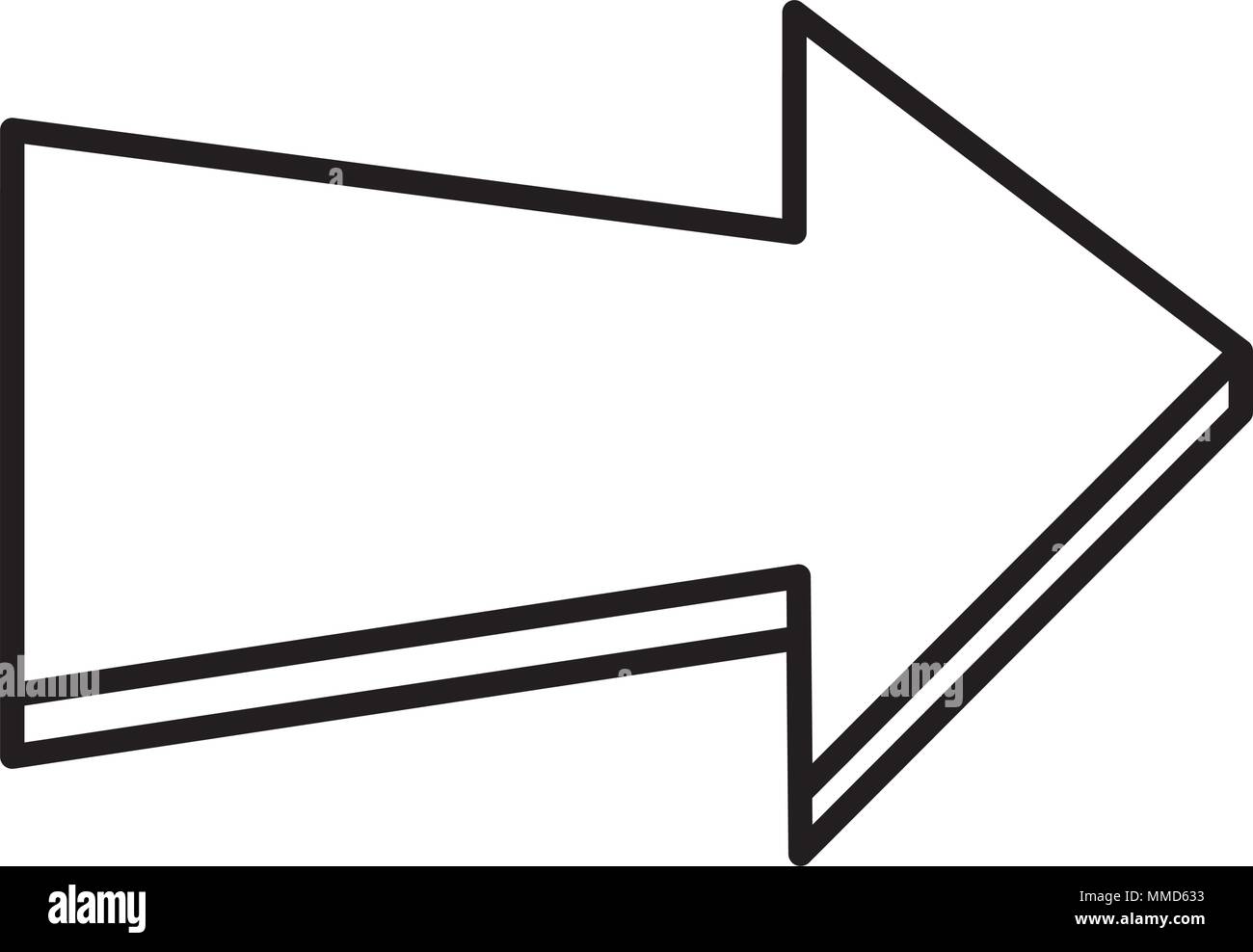 Line Piktogramm Pfeil Richtung Symbol Stock-Vektorgrafik - Alamy