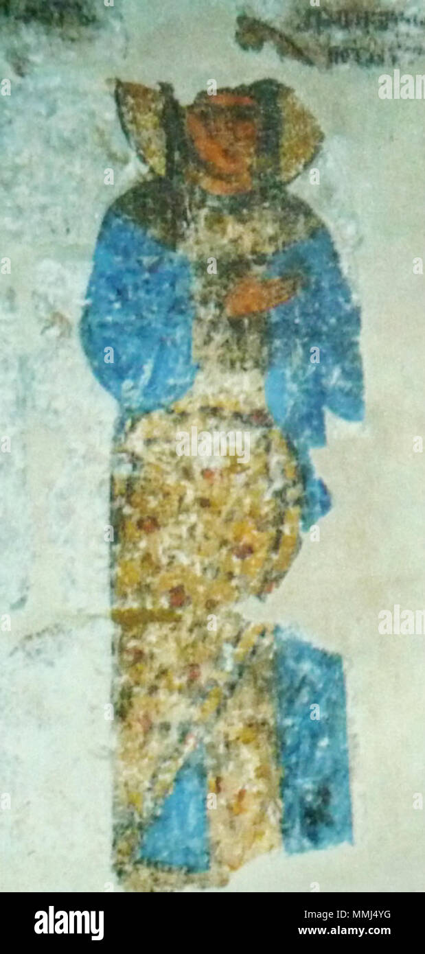 . Englisch: Mittelalterliche Fresken Darstellung der Borena, Ehefrau von König Bagrat IV von ...