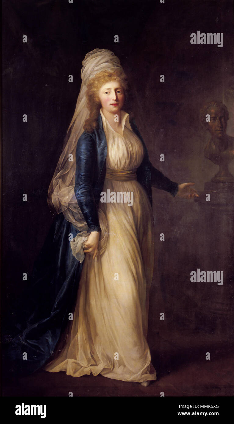 . Portrait von Prinzessin Louise Auguste von Dänemark (1771-1843). 1791 ...