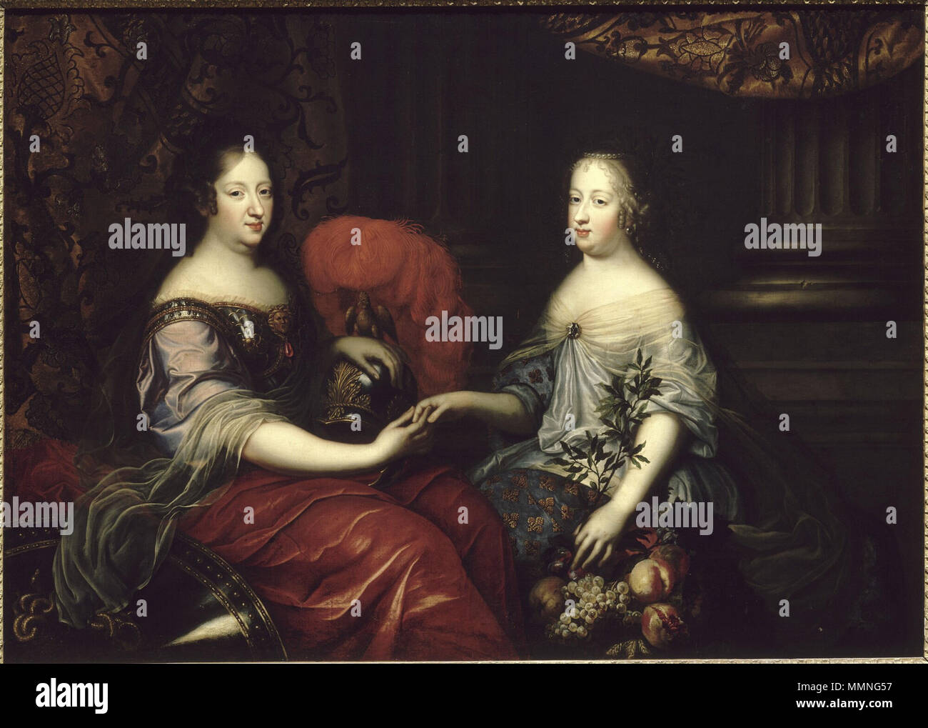 Anna von Österreich mit Königin Marie Therese von André Simon Renard de ...
