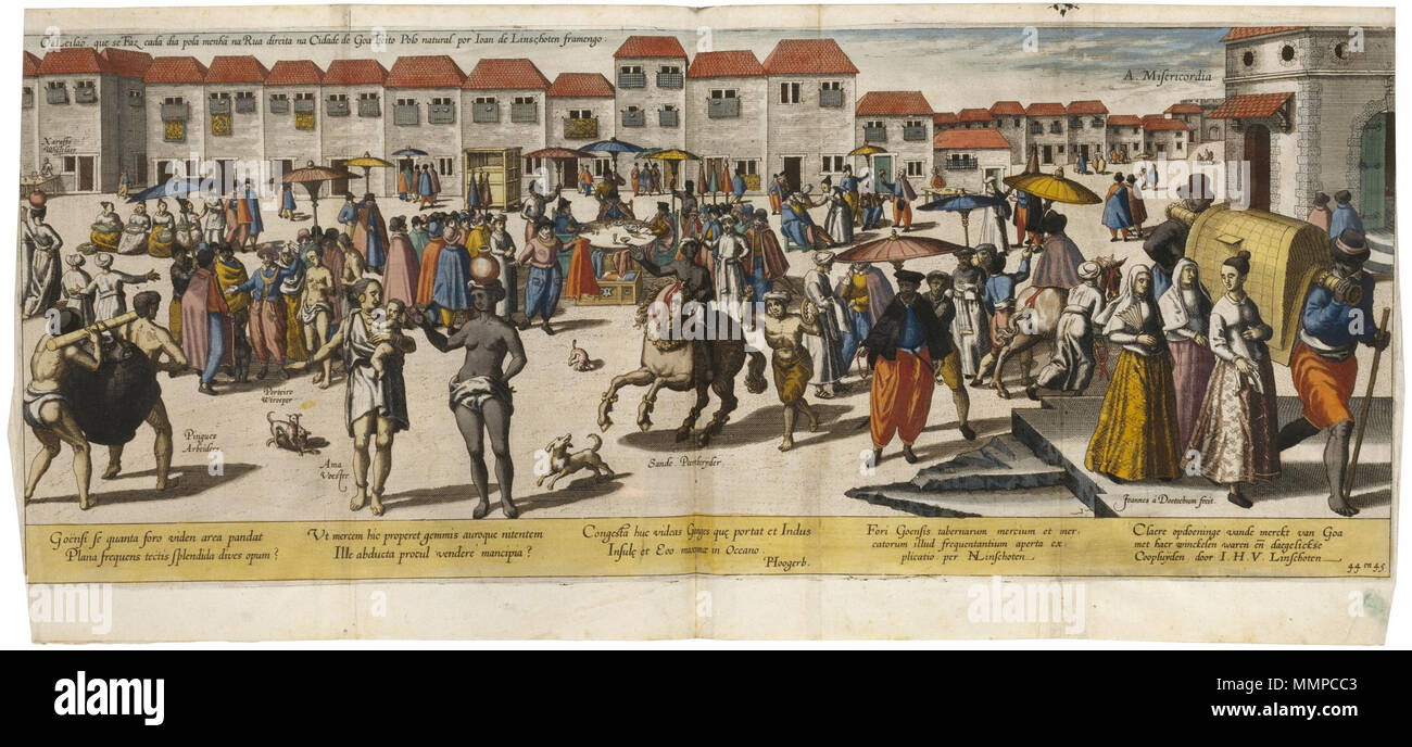 . Nederlands: Gezicht op de Markt van Goa. O Leilão que se Faz cada Dia ...