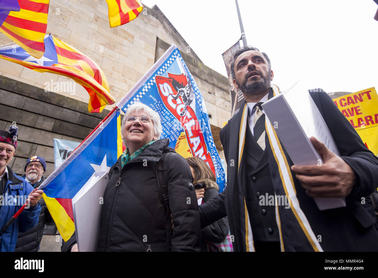 Katalanischen minister Clara Ponsati kommt für die erste Anhörung in ...