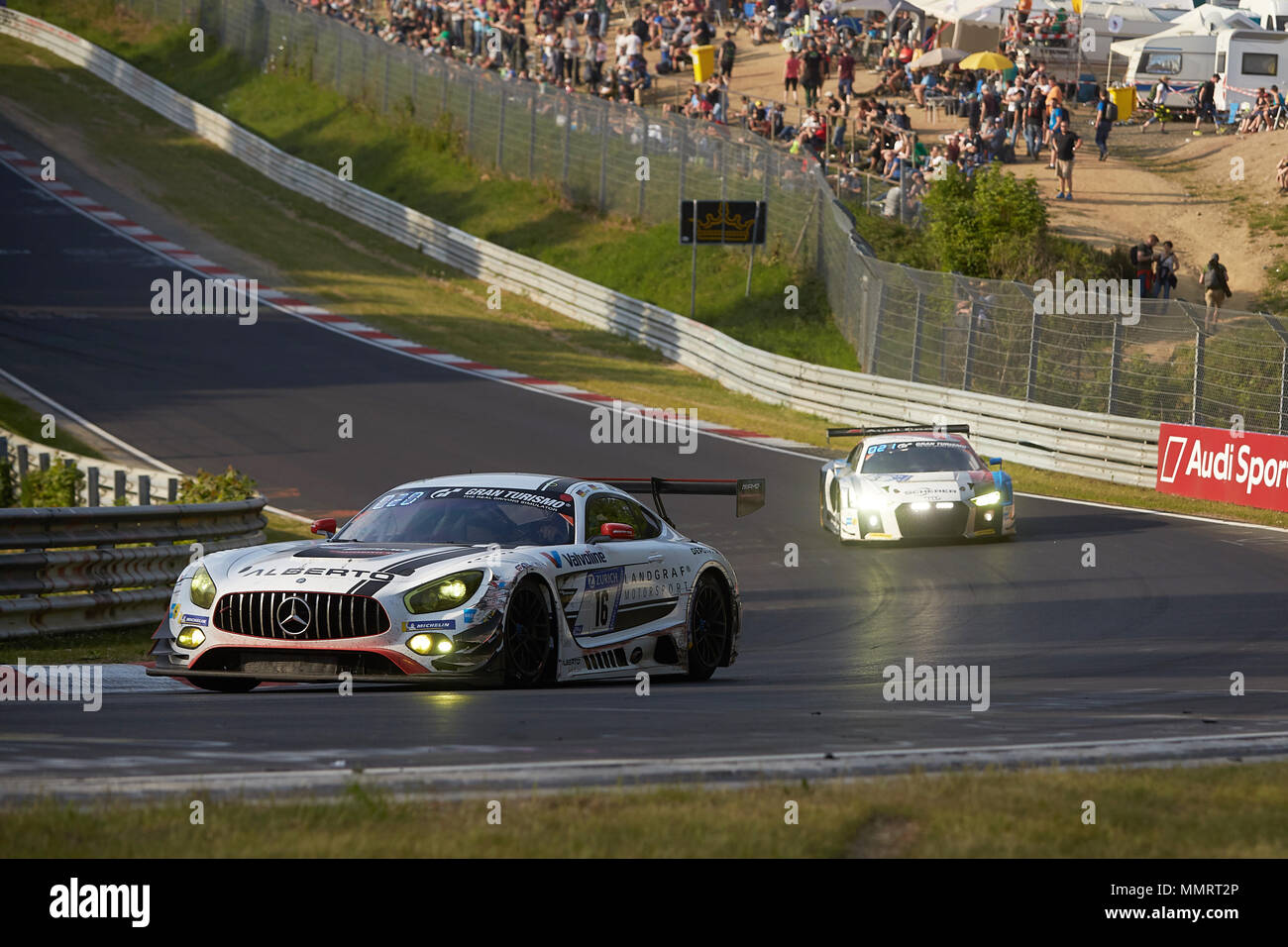 12 Mai 2018, Deutschland, Nürburg: ein Mercedes AMG GT3 von Team ...