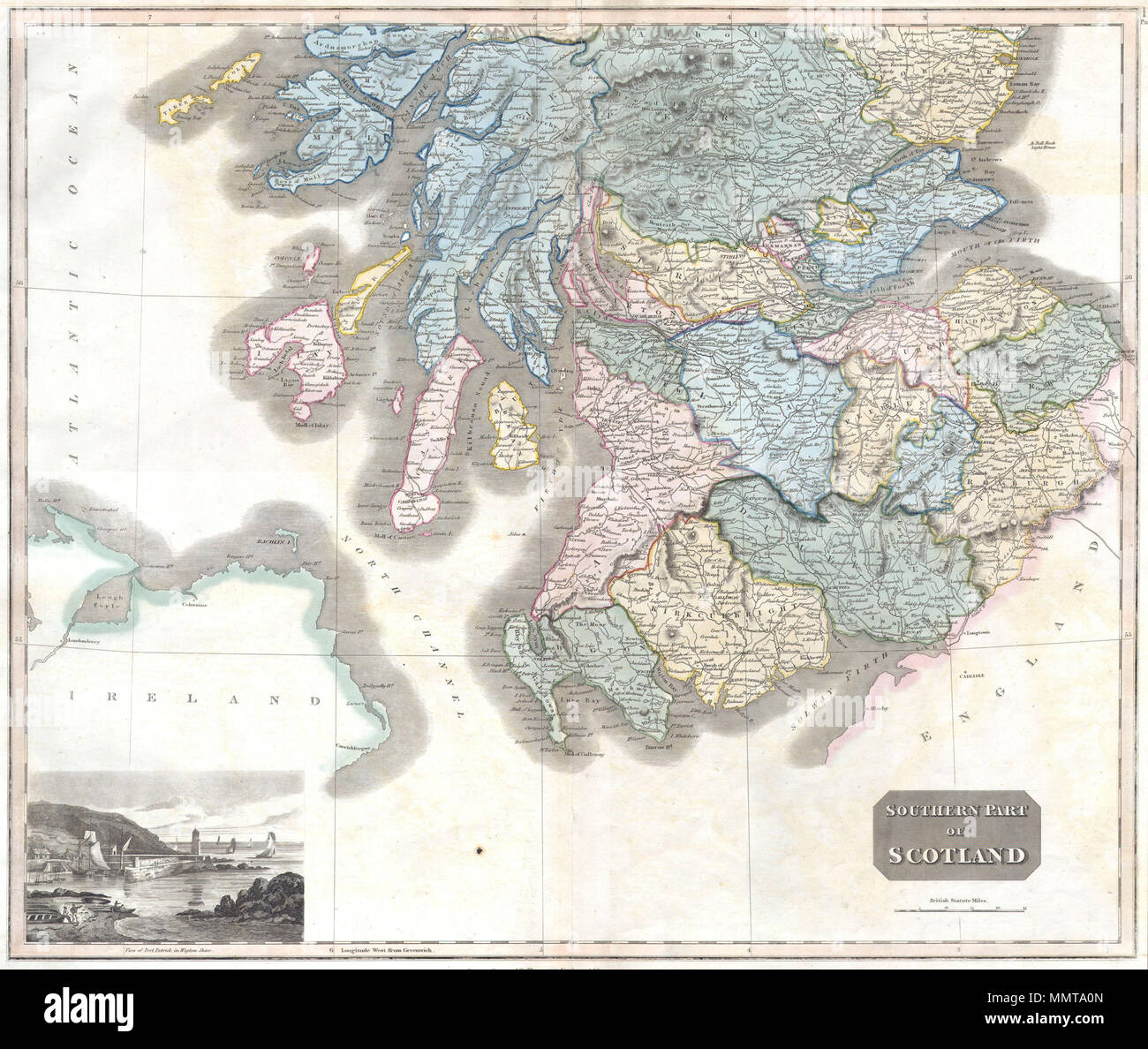 Scotland border map -Fotos und -Bildmaterial in hoher Auflösung – Alamy