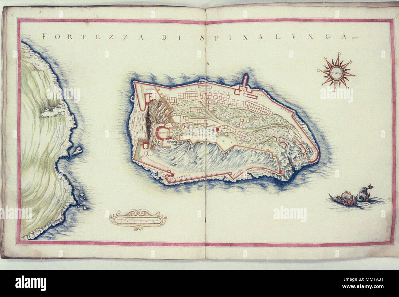 . Italienische Manuskript Karte von Kreta von Angelo Oddi, Citta e ...