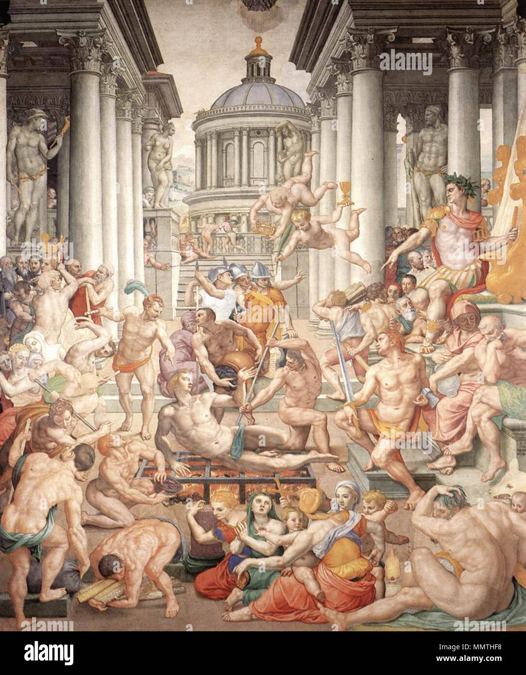 Englisch: Martyrium des Hl. Laurentius. 1569. Bronzino Martyrium des Hl. Laurentius ...