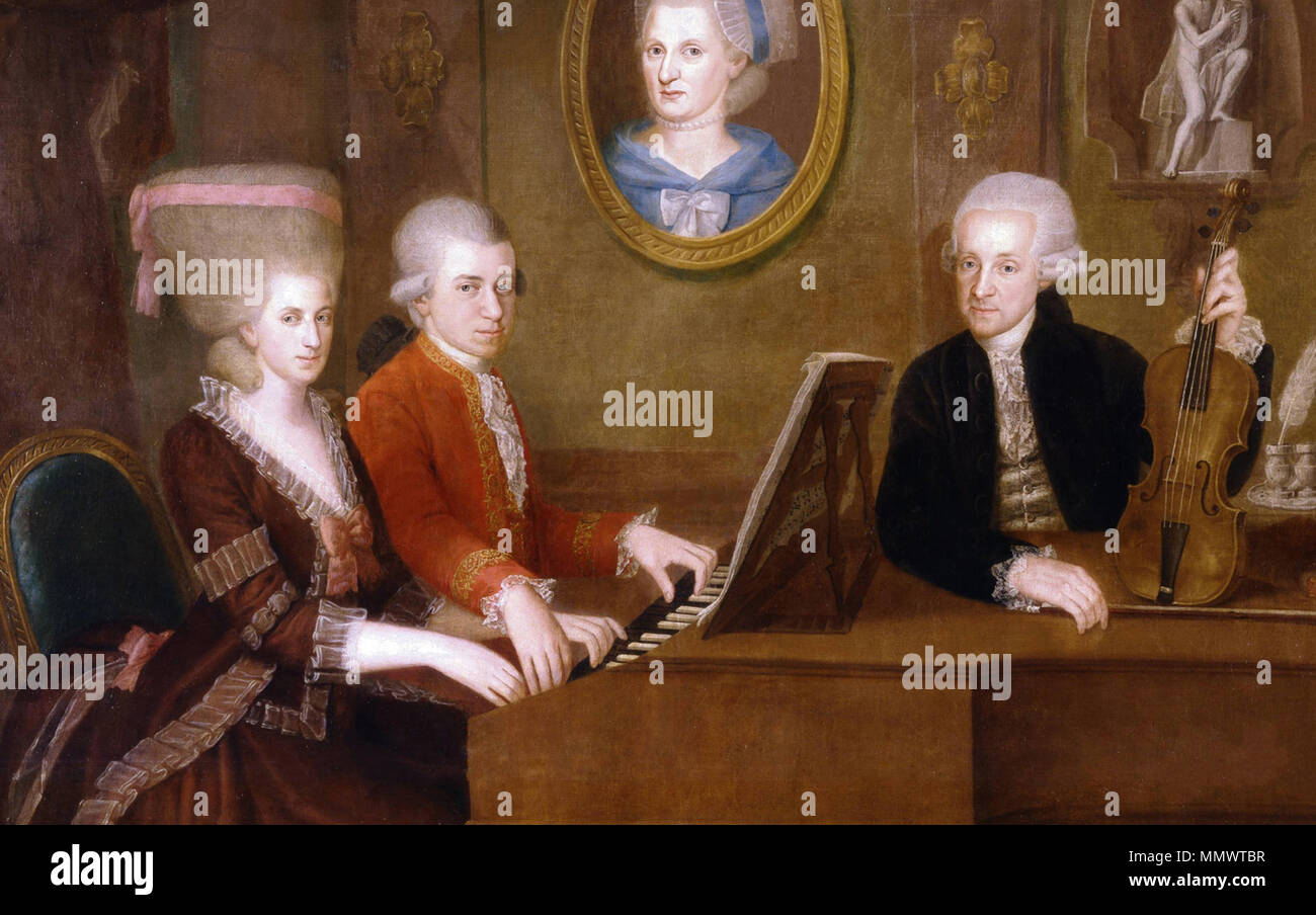 . English: Maria Anna ("Nannerl") Mozart, ihr Bruder Wolfgang Amadeus ...