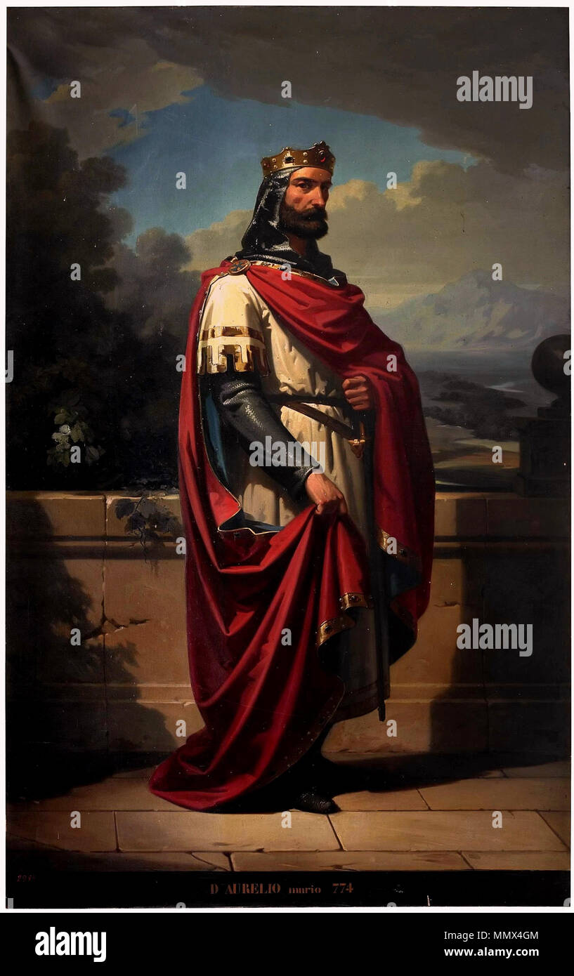 . Español: Retrato imaginario del Rey Aurelio de Asturias († 774), Que ...
