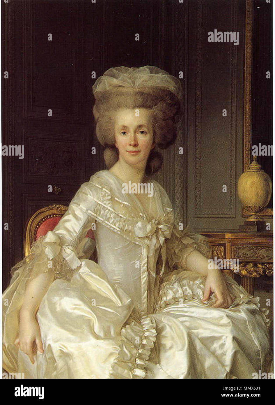 . Portrait von Suzanne Curchod (Madame Jacques Necker (1739-1794) trägt ...
