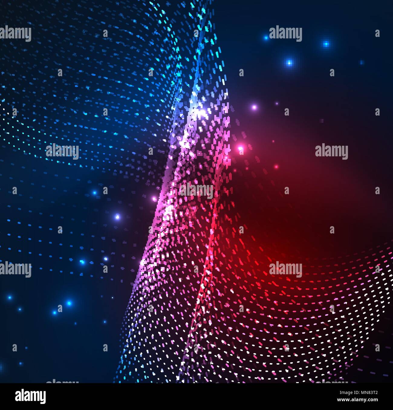 Vector wave Partikel Hintergrund. Vector wave Partikel Hintergrund - 3D ...