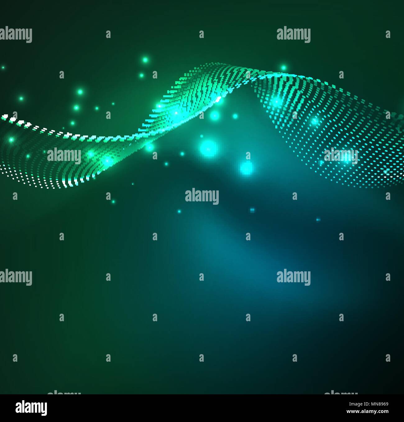 Vector wave Partikel Hintergrund. Vector wave Partikel Hintergrund - 3D ...