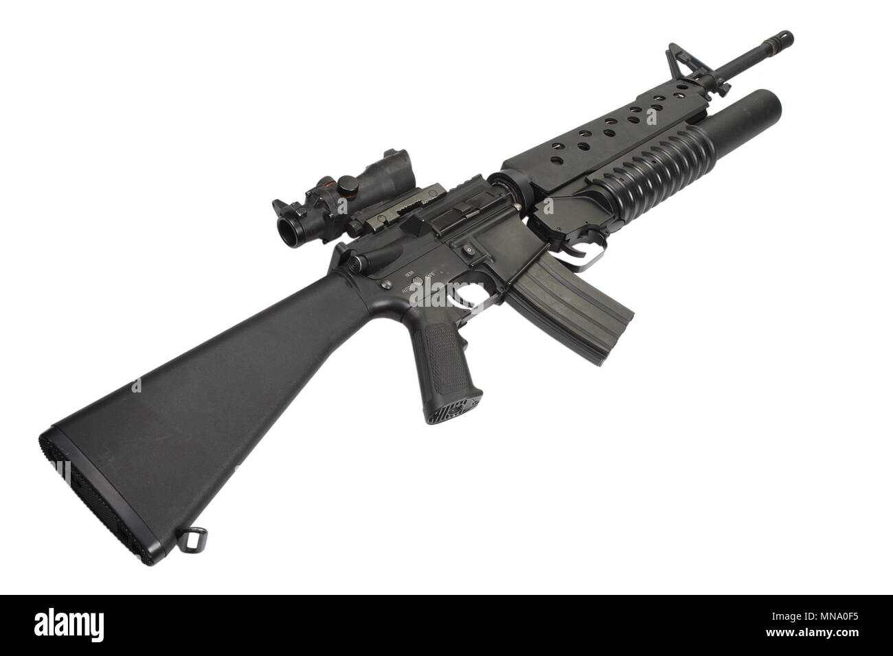 M16-Gewehr mit einem M203 Granatwerfer Stockfotografie - Alamy
