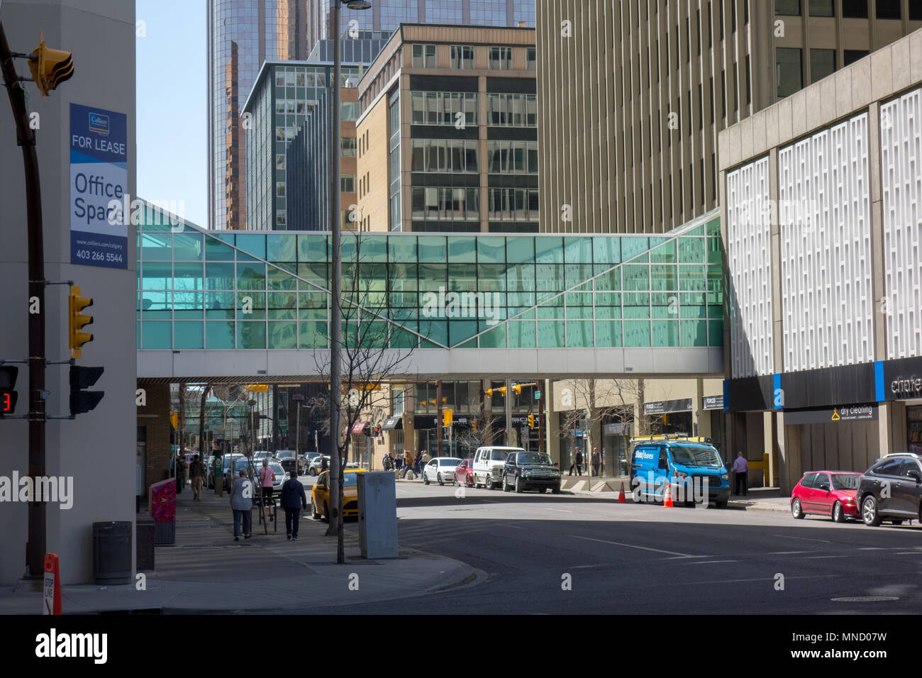 Der Plus 15 oder +15 Skyway Netzwerk in Calgary, Alberta, Kanada zählt ...