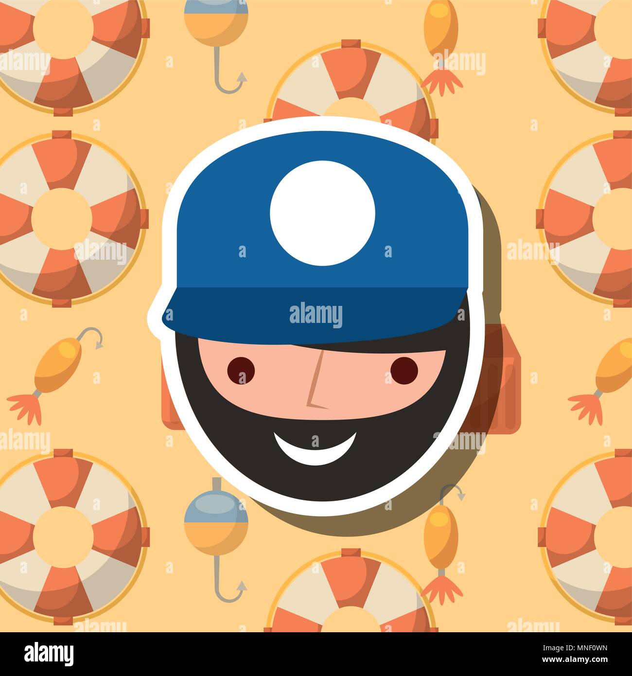 Angeln Menschen Cartoon Stock-Vektorgrafik - Alamy