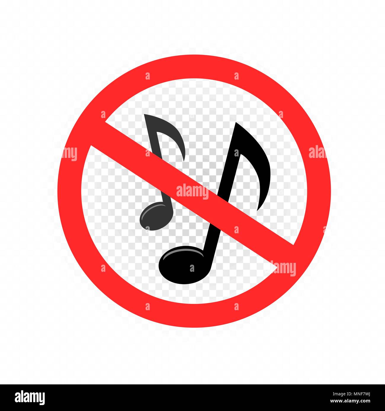 No noise red warning sign vector -Fotos und -Bildmaterial in hoher ...