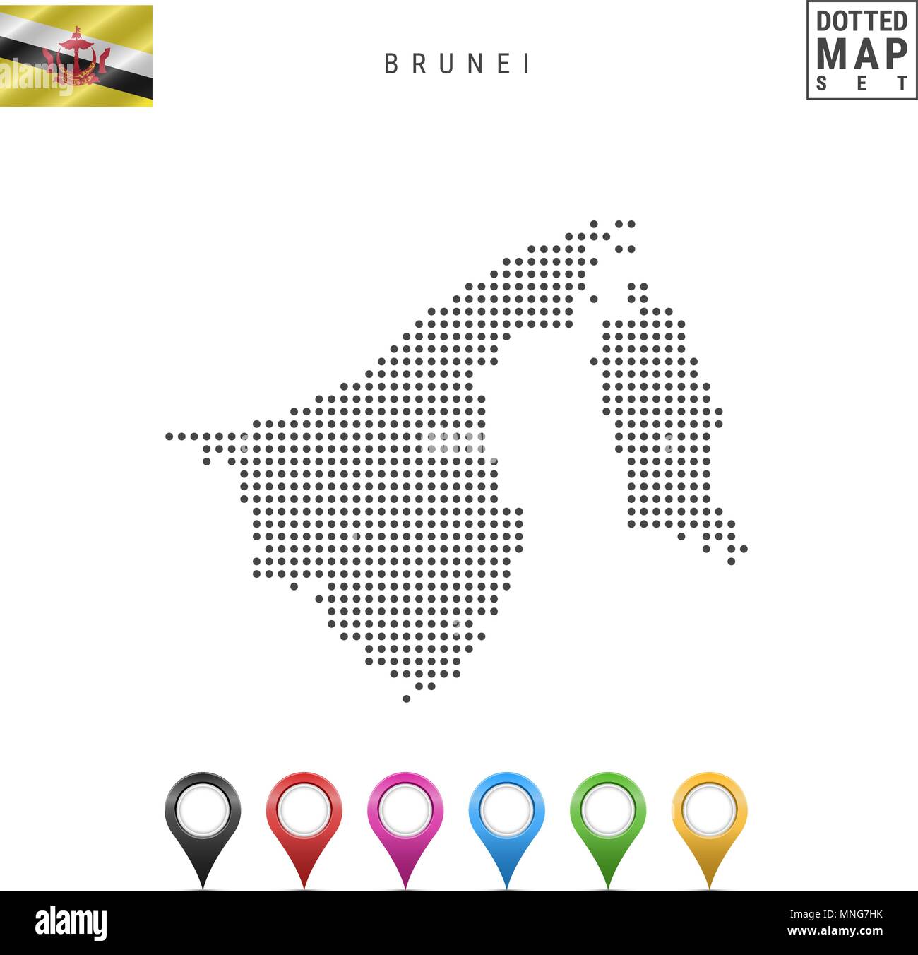 Brunei karte flagge Stock-Vektorgrafiken kaufen - Alamy