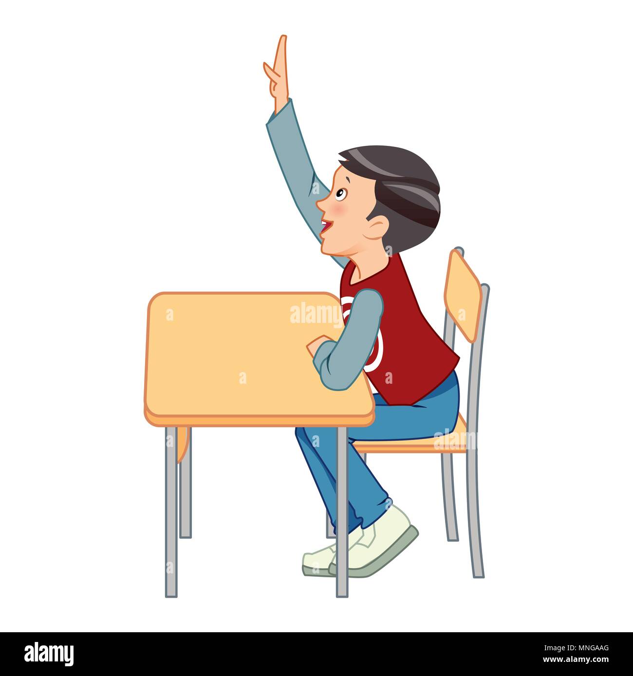 Schüler heben die hand clipart -Fotos und -Bildmaterial in hoher ...