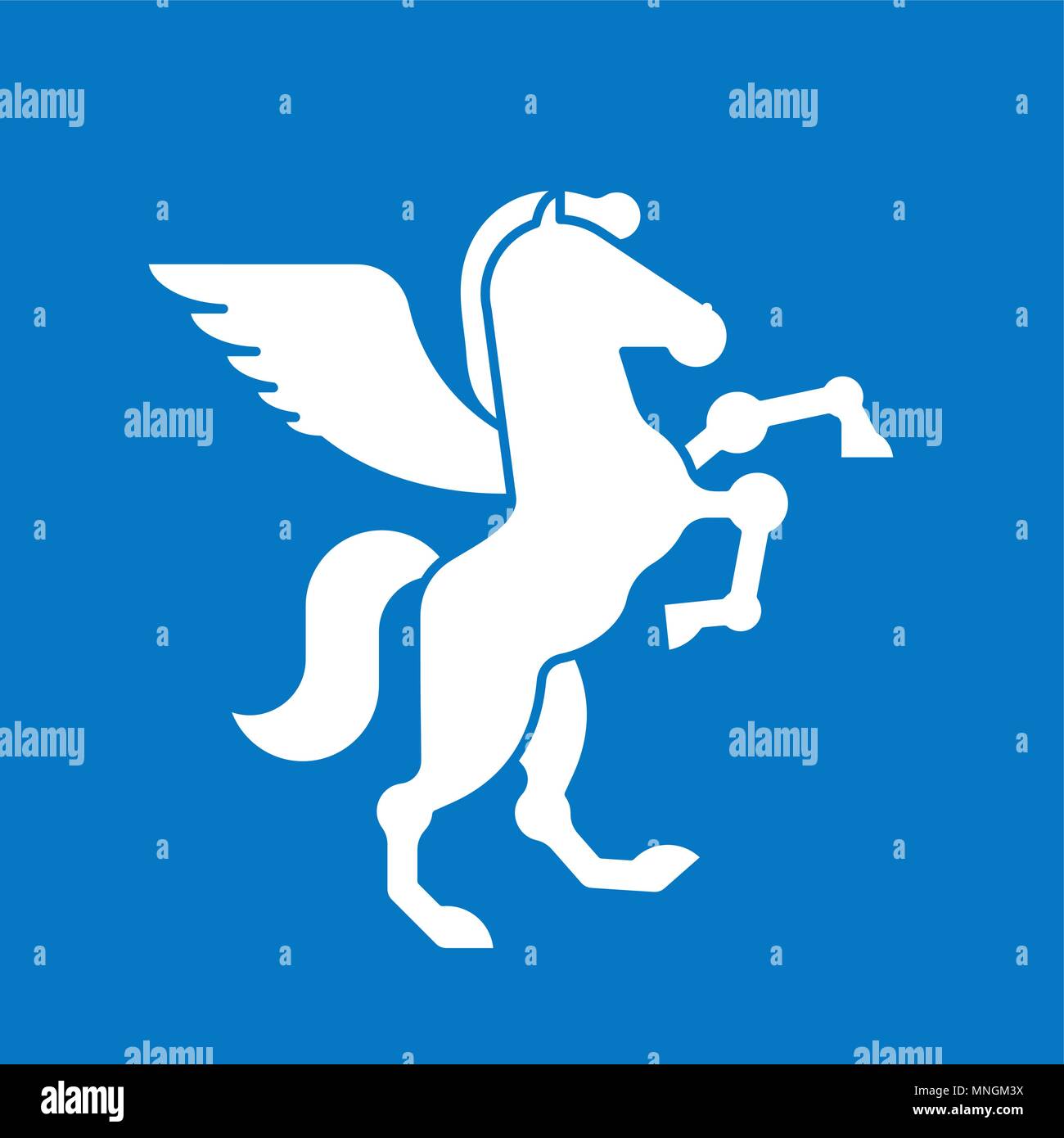 Pegasus heraldischen Symbol. Zeichen Tier für Wappen. Royal Horse ...