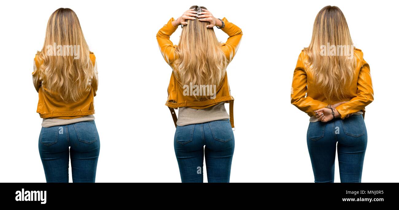 Woman body posterior and anterior view -Fotos und -Bildmaterial in ...