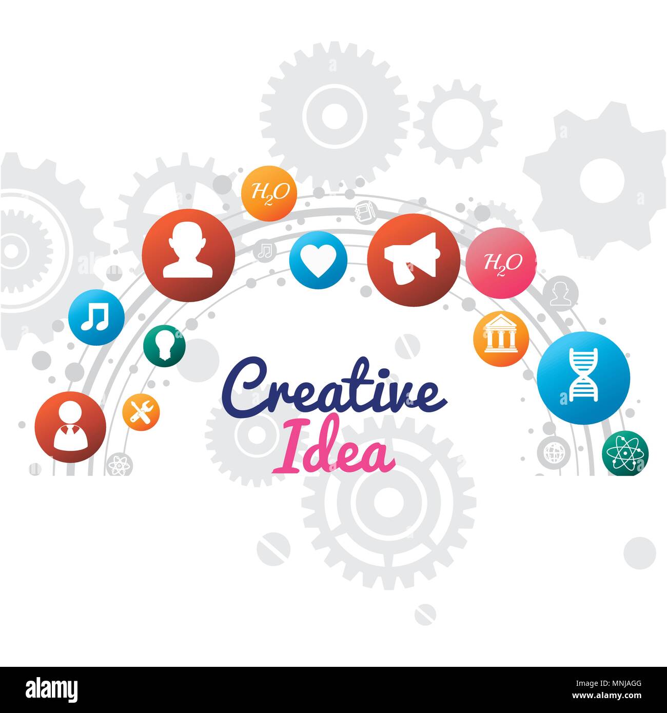 Kreative Ideen Symbole Stock-Vektorgrafik - Alamy