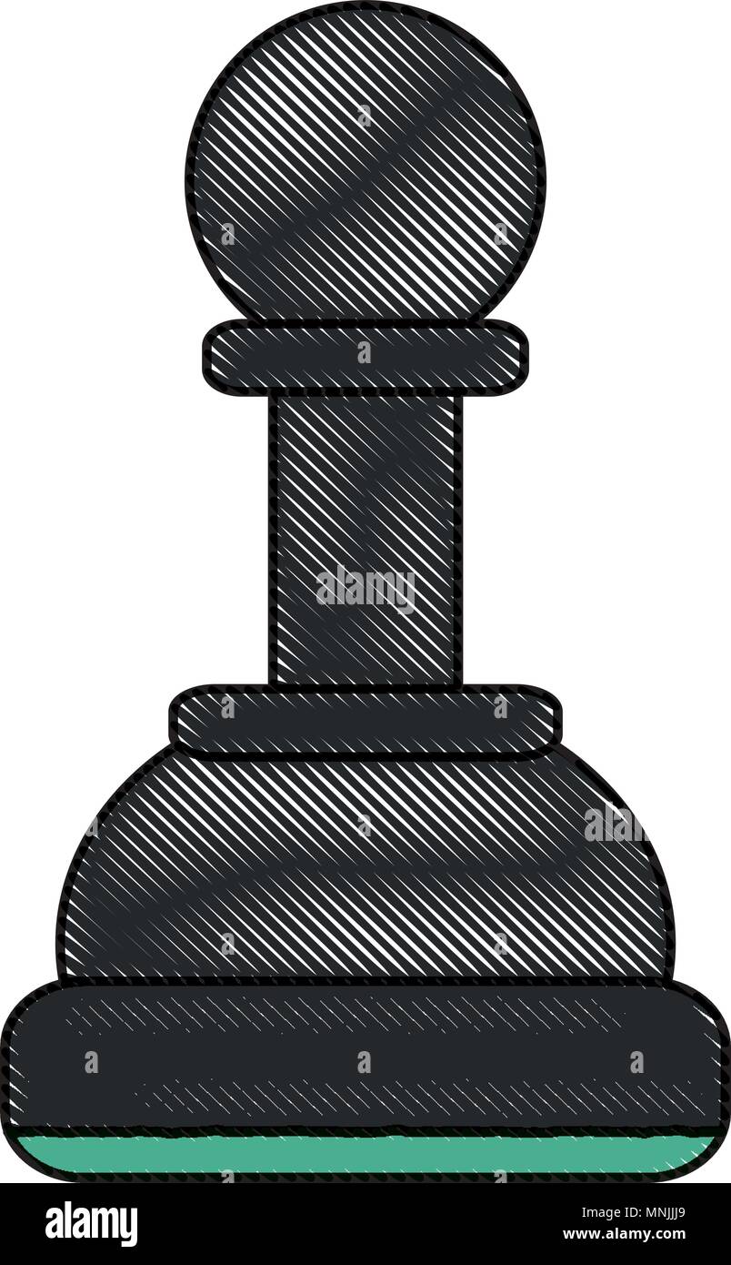 Schachfigur Schachfigur auf weißen Hintergrund. Vector Illustration ...