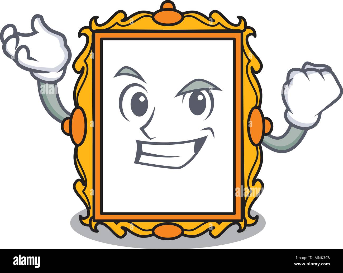 Erfolgreiche Bilderrahmen Charakter cartoon Vector Illustration Stock ...