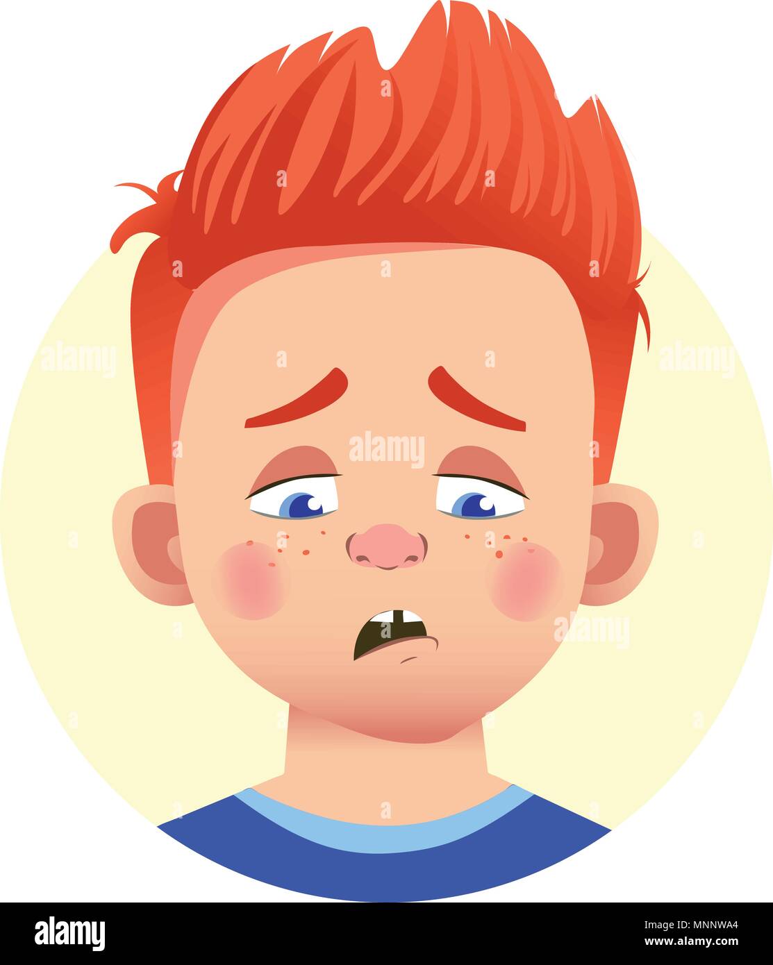 Satz von menschlichen Emotionen. Gesichtsausdruck. Satz von Emoticons ...