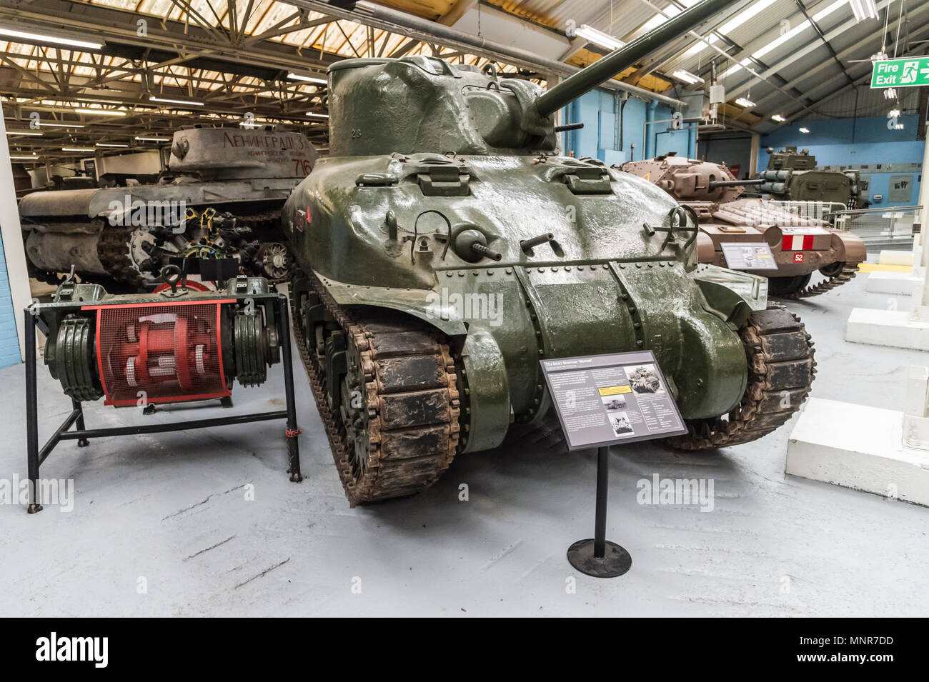 Die viel berühmten äußerst mobilen WWII Sherman Battle Tank im Tank ...