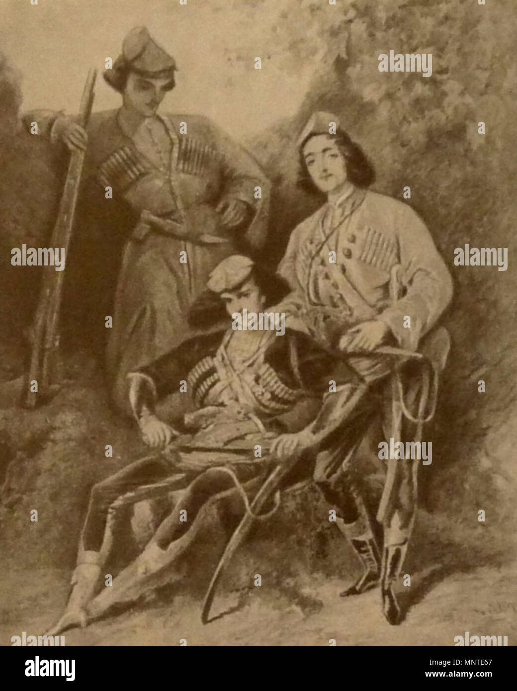 893 Mihály Zichy. Die georgier Stockfotografie - Alamy