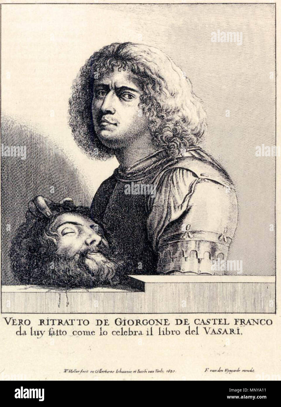 Giorgione's Selbstportrait als David 1650. 1255 Wenzel Hollar ...
