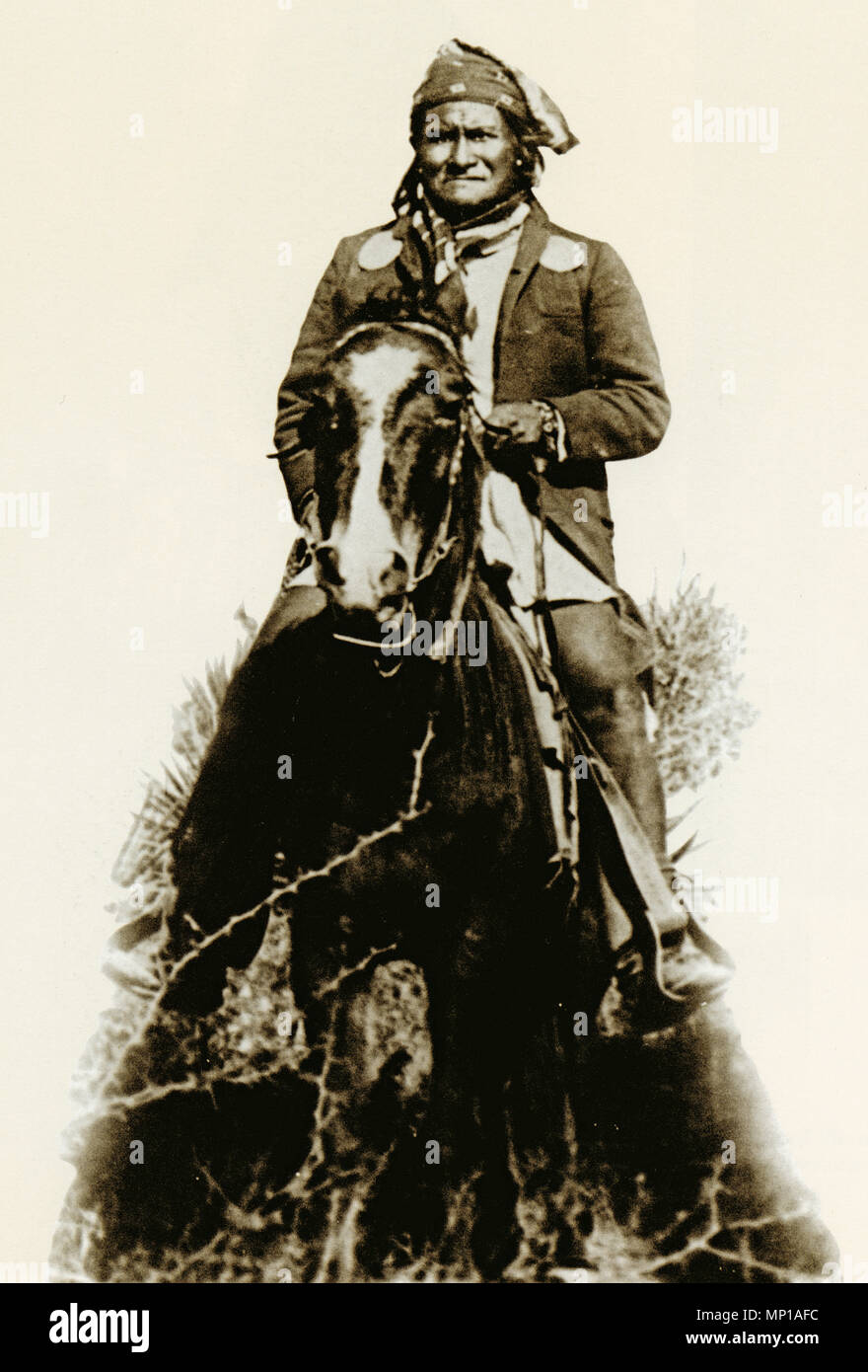 Geronimo, Foto des Apache chief von Camillus S kurz vor der Übergabe an ...