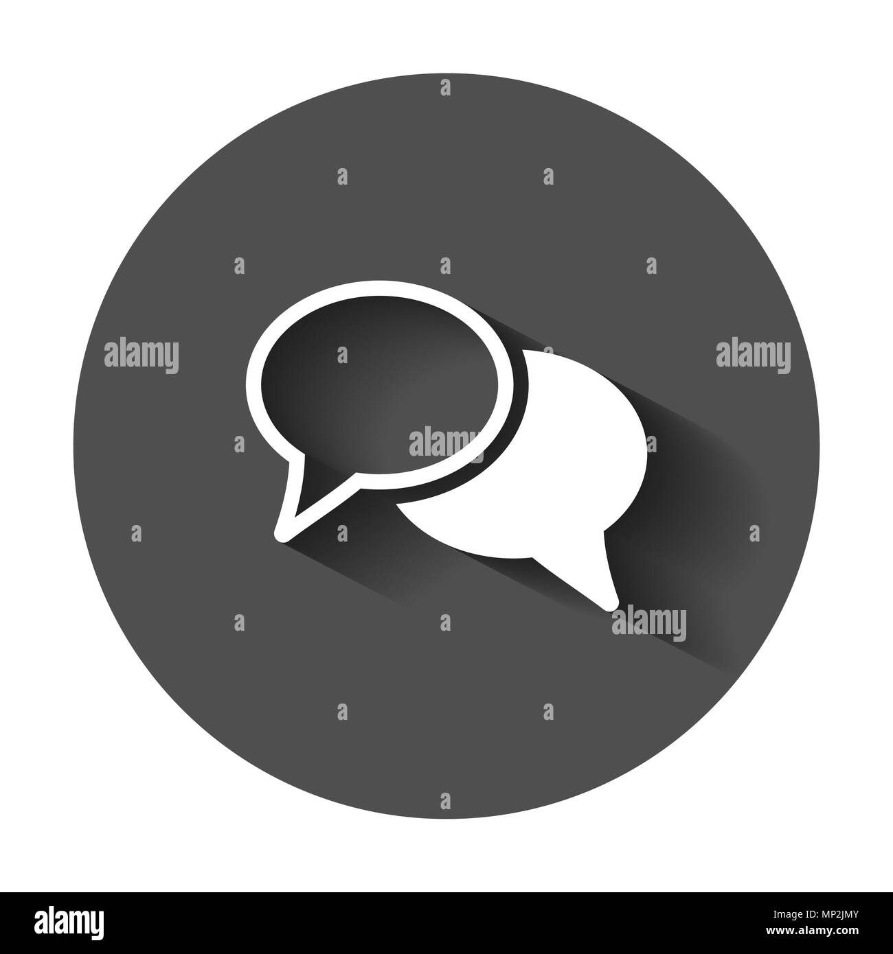 Sprechblase flachbild Vektor icon. Diskussion dialog Abbildung ...