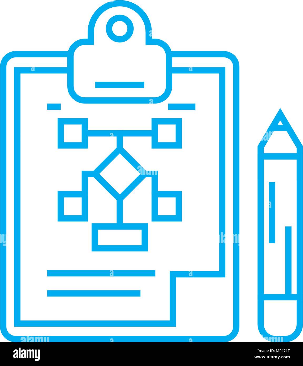 Organisationsstruktur Entwicklung linearer Symbol Konzept ...