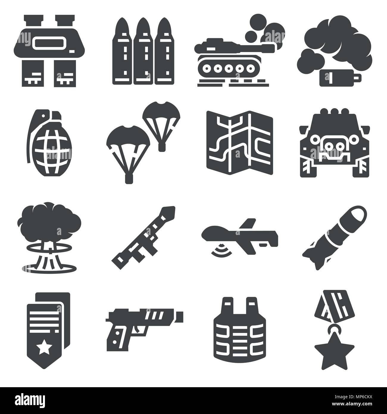 Militär und Krieg Symbole. Armee Symbole universal Set für Web und ...