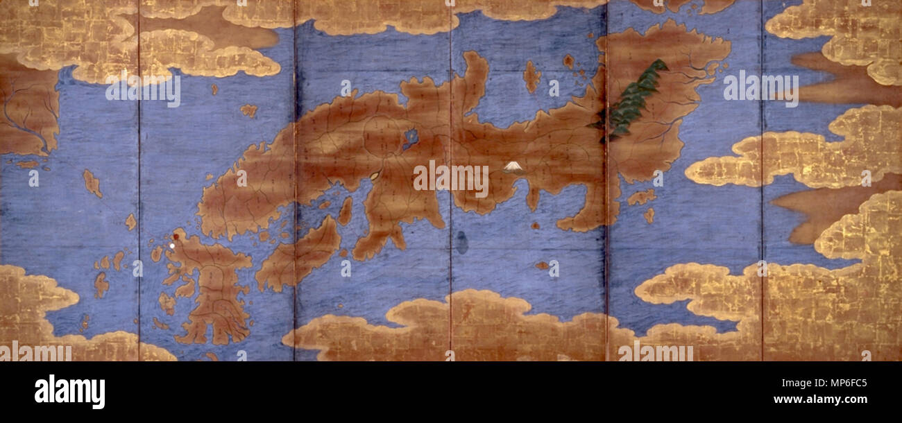 . Englisch: Karte von Japan, Jotokuji, Fukui, Fukui, Japan 日本語: 世界及日本図 ...