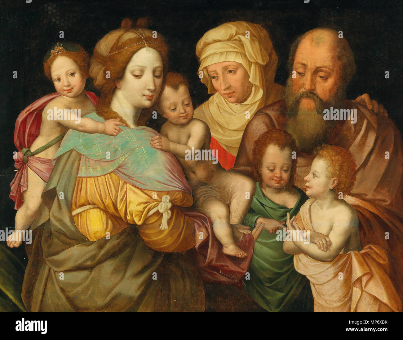 Die Heilige Sippe, Anna und Joachim mit Maria Kleophas und ihre vier ...