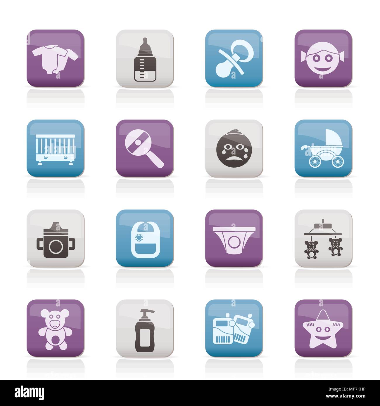 Baby, Kinder und Spielzeug icons-Vektor Icon Set Stock-Vektorgrafik - Alamy