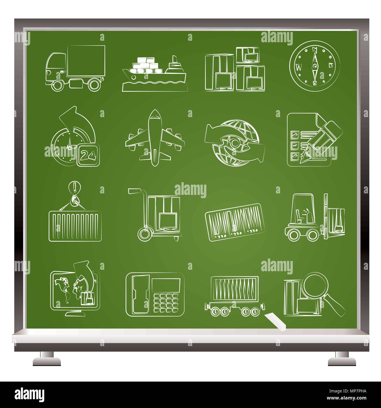 Versand und Logistik Symbole - Vektor Icon Set Stock-Vektorgrafik - Alamy