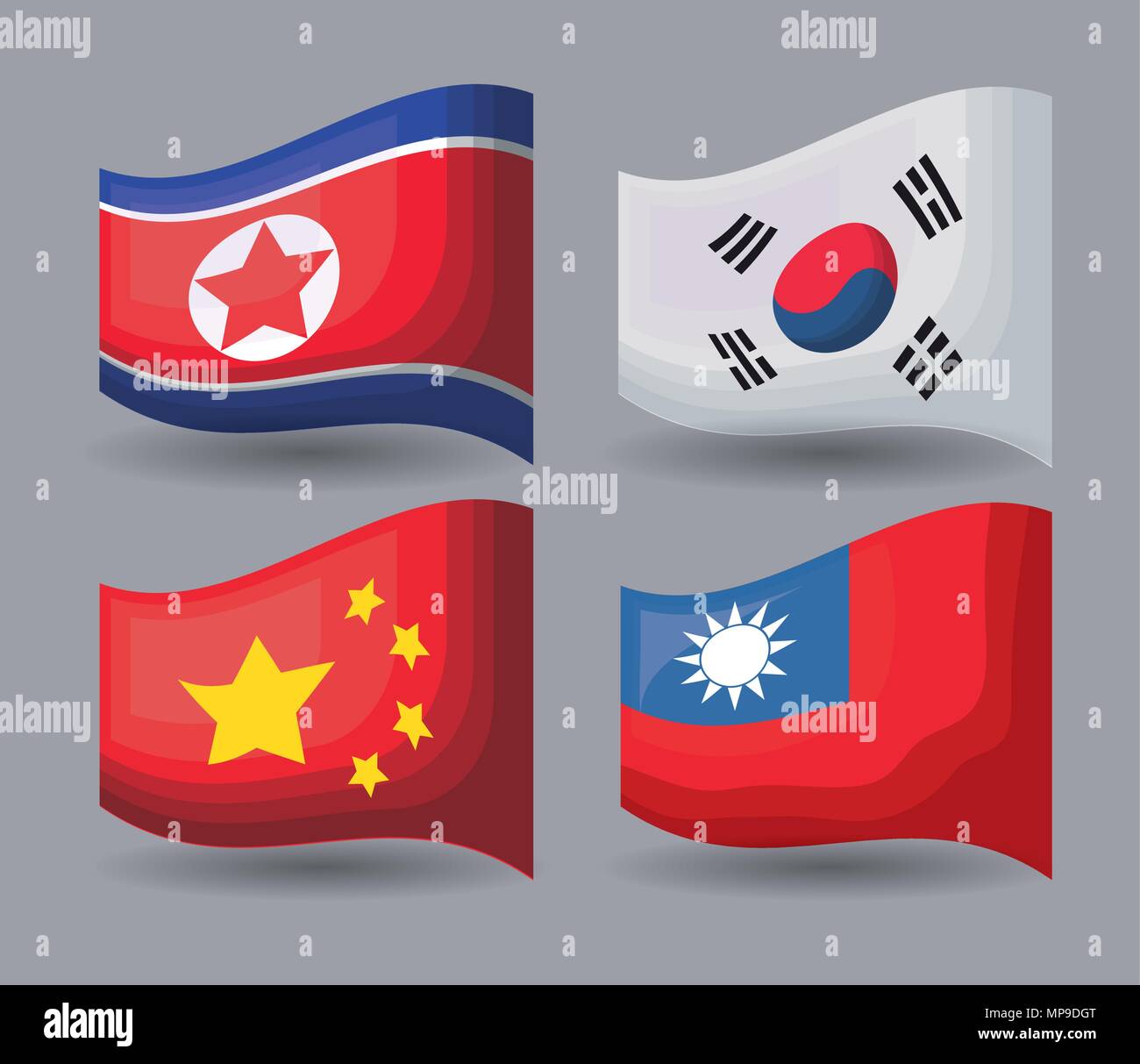 Asiatische Flaggen Stockfotos & Asiatische Flaggen Bilder - Alamy