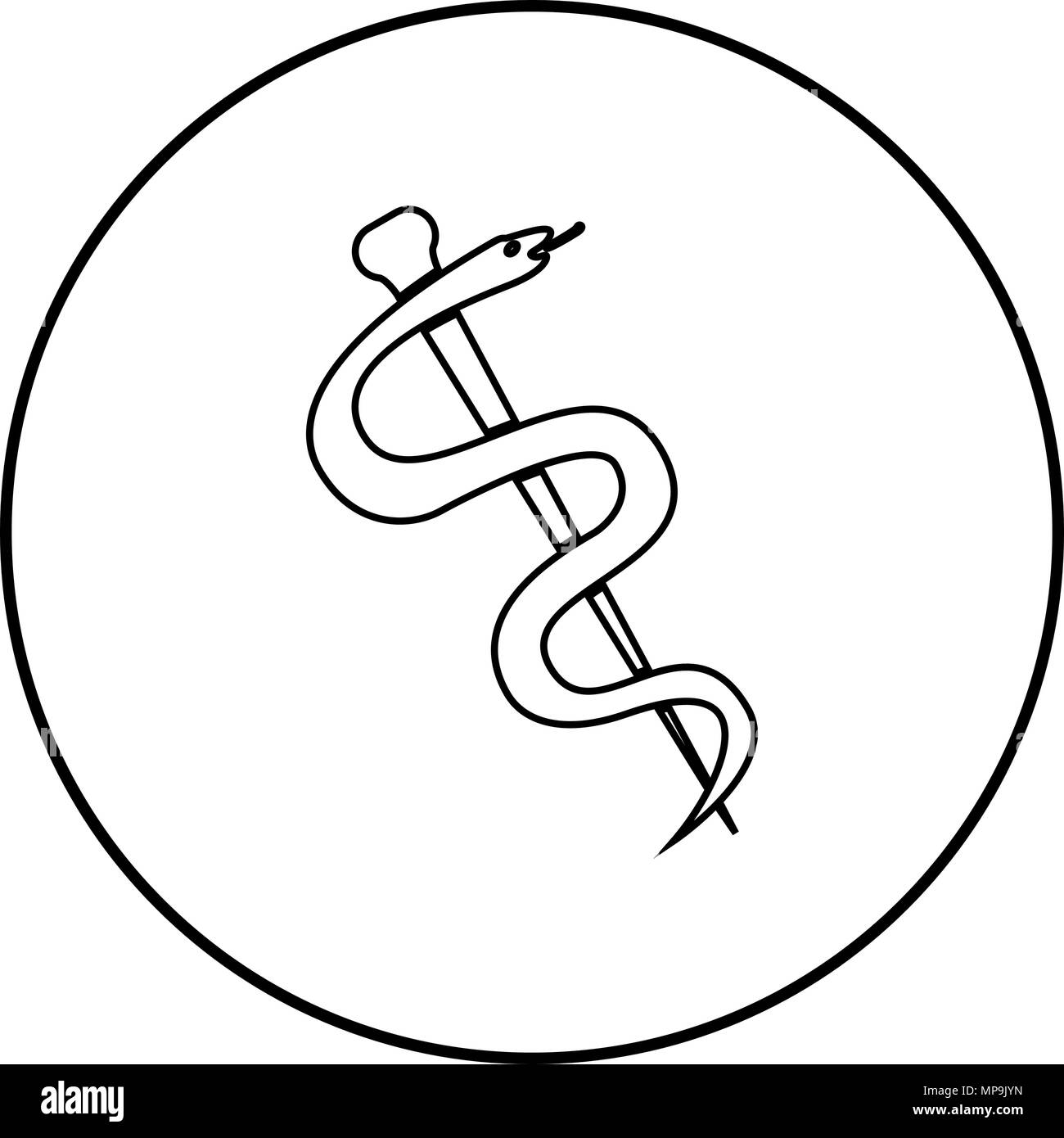 Rod Asclepius Medical Symbol Symbol Stockfotos & Rod Asclepius Medical ...